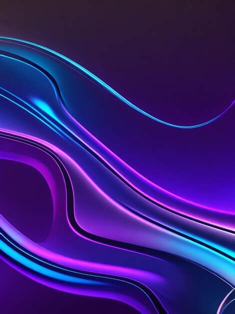 Premium Ai Image Abstract Fluid 3d Render Holographic Iridescent Neon Curved Wave In Motion