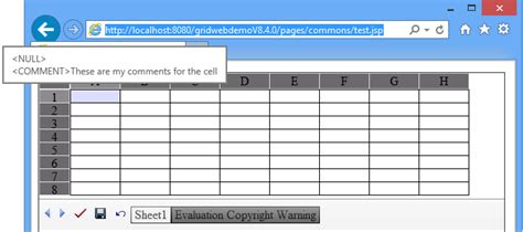 Working With Worksheets GridWeb Documentation