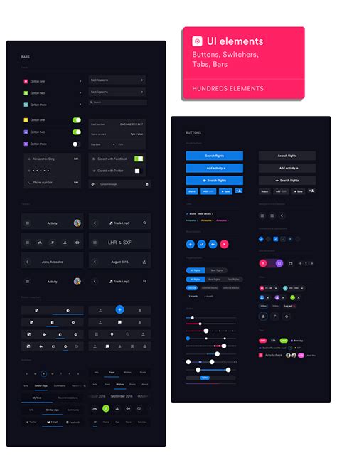 Pin UI Kit Free Templates Inside Behance