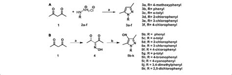 A The Schematic For Synthesis Of Pyrazole Derivatives The Download Scientific Diagram