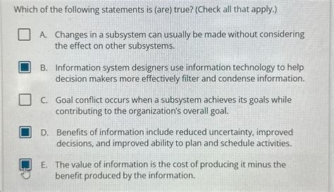 Solved Which Of The Following Statements Is Are ﻿true