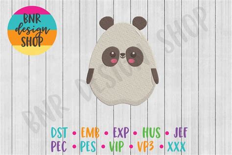 Panda Machine Embroidery Design