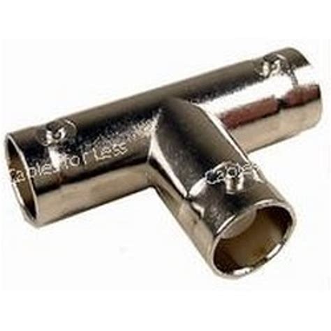 T Shaped Bnc Connector With 1 Male And 2 Female Ends