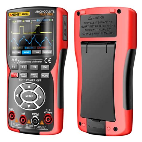 Aneng Aos03 Digital Oscilloscope Multimeter Signal Generator Waveform Output Handheld Multimeter