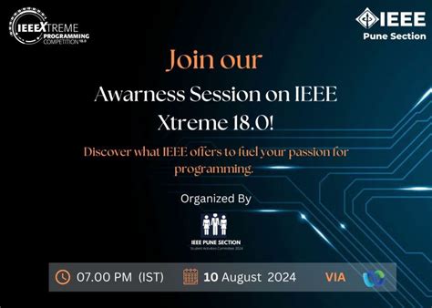 Ieee Pune Section On Linkedin Xtreme Coding Unleashed Ieee Xtreme 180 Awareness Session