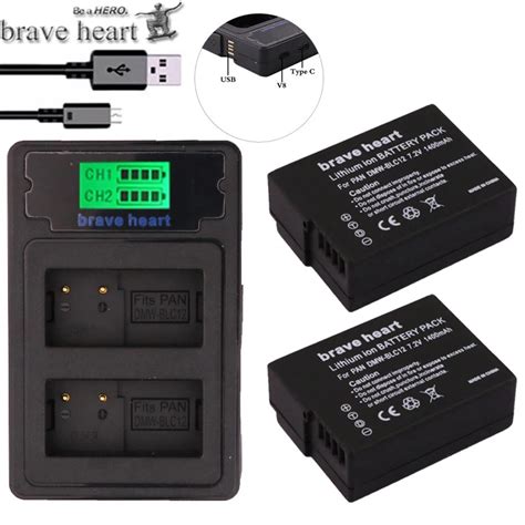 2pcs Dmw Blc12 Dmw Blc12 Dmw Blc12e Camera Battery Lcd Usb Charger