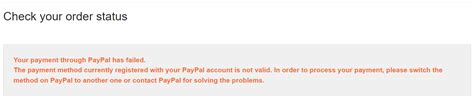 Payment With Paypal Failed Rbuyee
