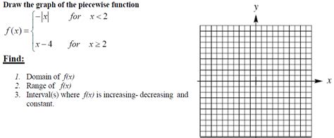 solved draw the graph of the piecewise function f x { x