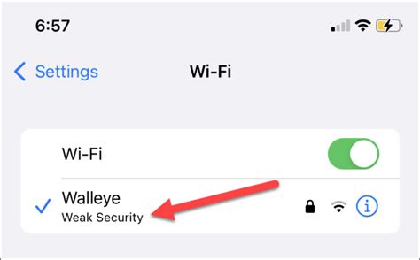 What Does Weak Security WiFi Mean On IPhone