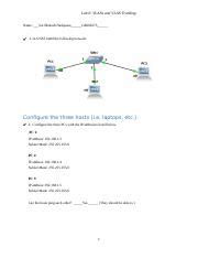 Lab VLANs And VLAN Trunking Docx Lab VLANs And VLAN Trunking Name Sai Mukesh Nadapana