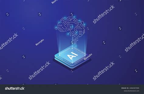 Artificial Intelligence Isometric Vector Banner Ai Stock Vector Royalty Free 2494397095