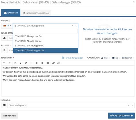 Bewerbung Absage Mail