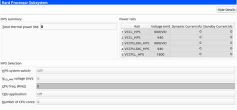Intel FPGA PTC HPS Page