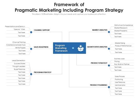 Framework Of Pragmatic Marketing Including Program Strategy Presentation Graphics