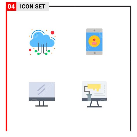 Pictogram Set Of Simple Flat Icons Of Cloud Design Set Icons PNG And Vector With