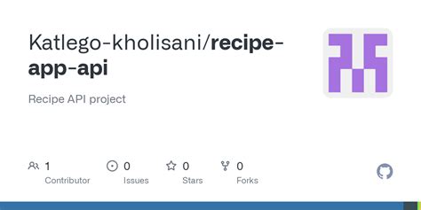 GitHub Katlego Kholisani Recipe App Api Recipe API Project
