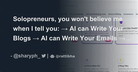 Solopreneurs You Wont Believe Me When I Tell You → Ai Can Write Your