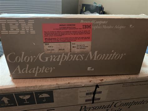 Unboxing From What I Can Find Is An Unused Ibm 5150 Along Documentation With A Sealed Cga Card