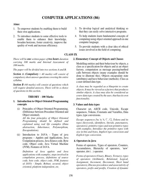 Icse Computer Applications Pdf Class Computer Programming Method Computer Programming