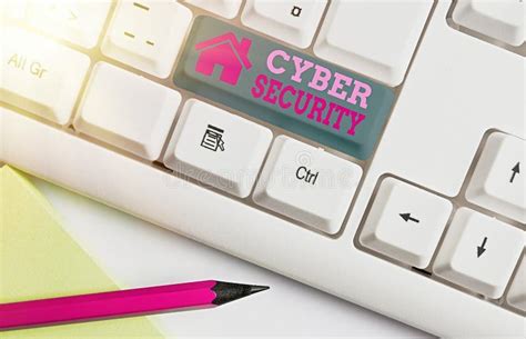 Handwriting Text Cyber Security Concept Meaning Protect A Computer System Against Unauthorized