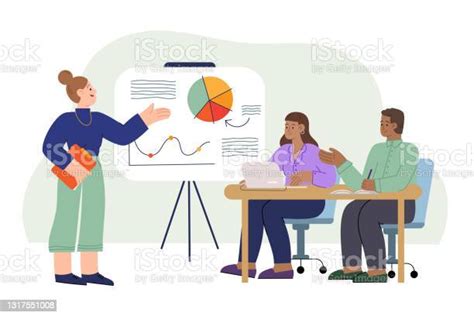 비즈니스 교육 일러스트 벡터 일러스트레이션에 플랫 피플 경영자에 대한 스톡 벡터 아트 및 기타 이미지 경영자 계획 교육 Istock