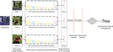 framework of per superpixel mcnn taking the recognition of tree as