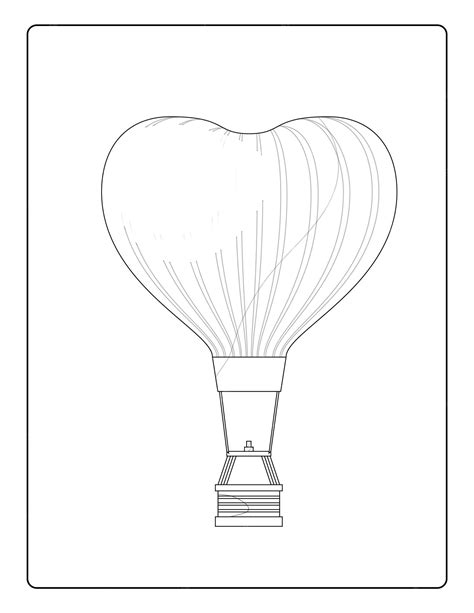 귀여운 공기 풍선 흑백 활동 워크시트가 있는 아이들을 위한 공기 풍선 색칠 공부 페이지 프리미엄 벡터
