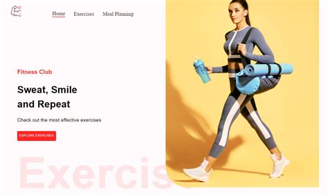 A Fitness App Which Shows Exercises And Plans Meals For You