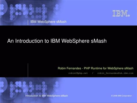 Ppt Ibm Websphere Smash Develop Agile Web Apps With Speed