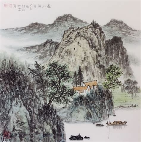 春江泊舟 高超 书画艺术家大数据 艺盘