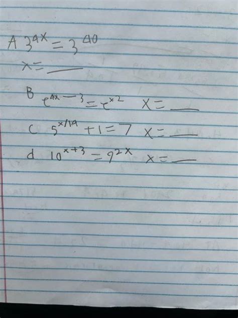 Solved Find The Solution Of The Exponential Equation Chegg Com