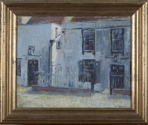 Tk Roberts Street Scene Purportedly Enfield 20th Century Oil On