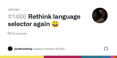 Rethink Language Selector Again 😀 · Issue 1486 · Mdnyari · Github