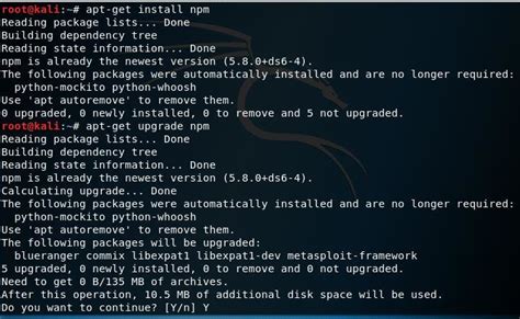 Installation Of The Npm Module In Kali Linux 1 Github 2019
