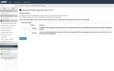How To Upgrade Mysql Via Whm Panel Coders Tent