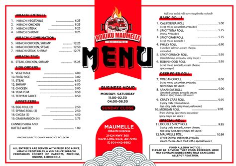 Hokiku Maumelle Hibachi Maumelle Menu Reviews 48 Photos 24