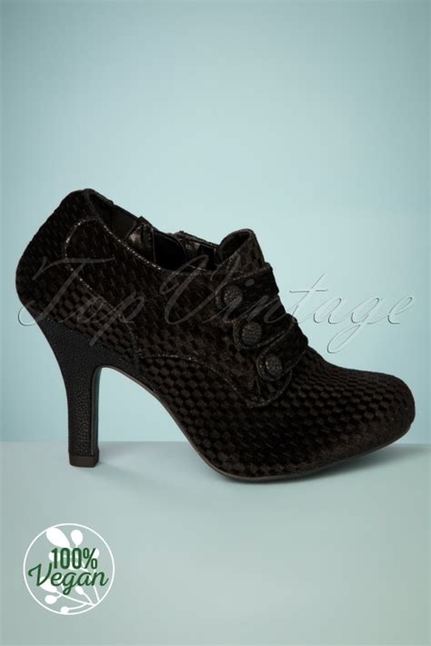 Ruby Shoo Octavia Samt Shoe Booties In Schwarz Topvintage
