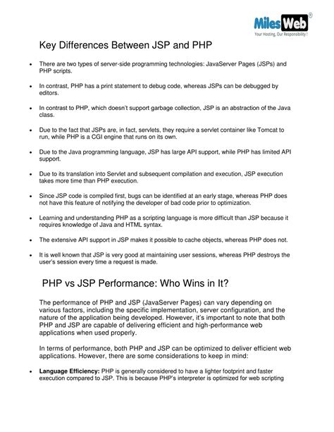 Ppt Php Vs Jsp Differences Every Web Developer Must Understand