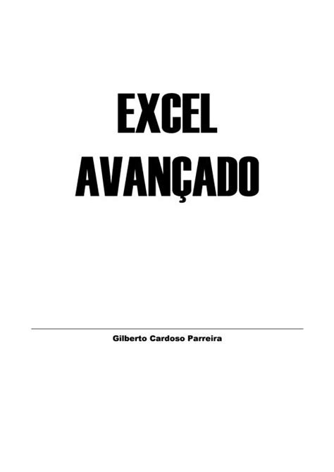Clique Apostilas Excel Avan Ado