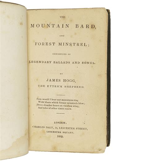 The Mountain Bard And Forest Minstrel Consisting Of Legendary Ballads