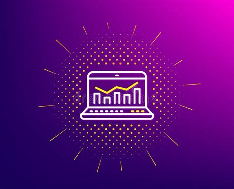 Marketing Statistics Line Icon Web Analytics Symbol Vector Stock Vector Illustration Of