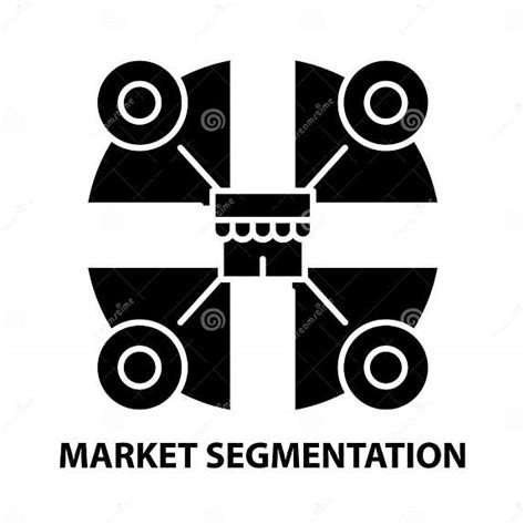 Market Segmentation Icon Black Vector Sign With Editable Strokes
