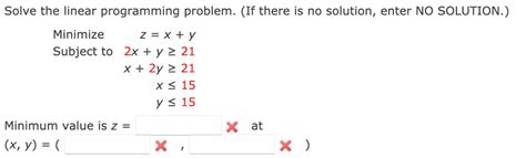 Solved Solve The Linear Programming Problem If There Is No Chegg