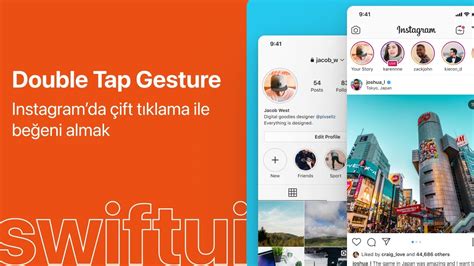 SwiftUI Çift Tıklama Double Tap Gesture Instagram Beğeni YouTube