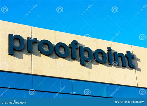 Proofpoint Sign Near Company Headquarters In Silicon Valley High Tech