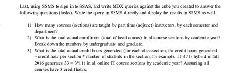 Last Using Ssms To Sign In To Ssas And Write Mdx