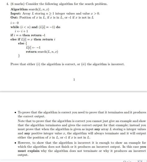 Solved Marks Consider The Following Algorithm For The Chegg