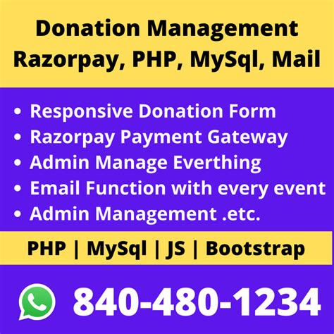Donation Management System With Razorpay Php Mysql Quanta Infotech