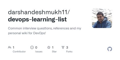 GitHub Darshandeshmukh Devops Learning List Common Interview Questions References And My