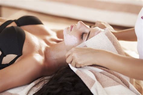 Spa Massage For Woman Therapist Massaging Female Body With